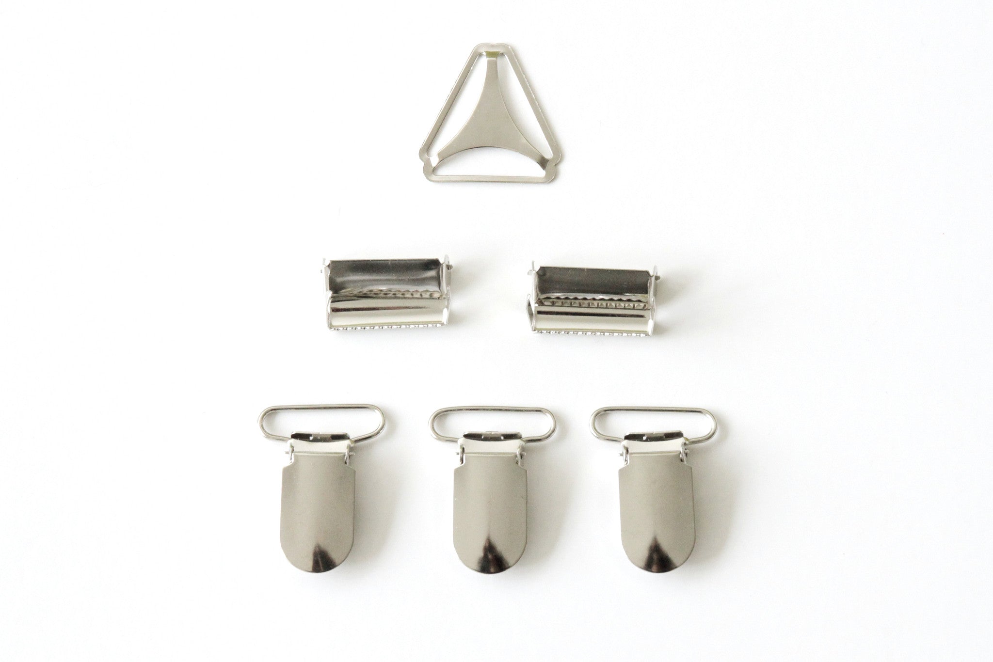 Suspender Hardware - 25mm, Triangle Leg and Clip Set – KEY Handmade
